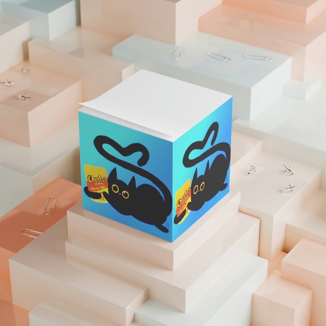 Black Cat CHEETOS Note Cube - Etsy