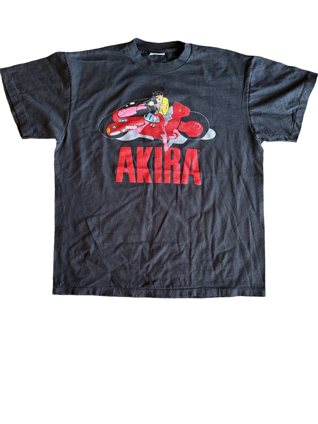 Akira Motorcycle Bootleg Tultex USA Made Single Stitch XL Faded Black ...