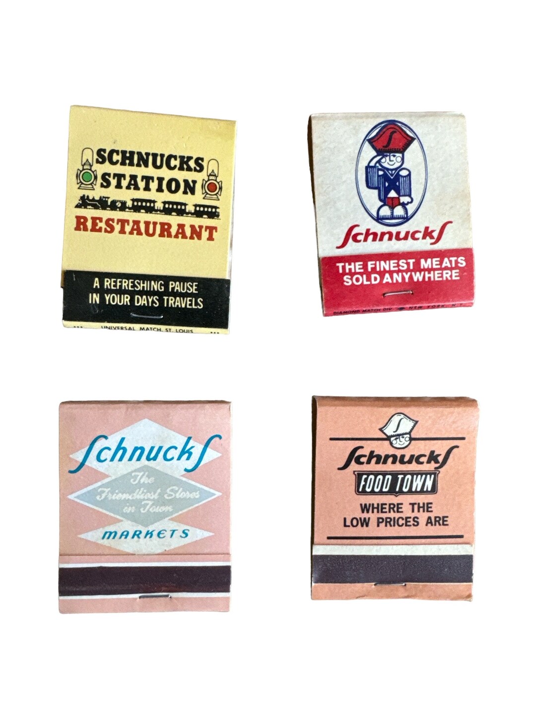 Vintage Schnucks Grocery Store Matchbooks 10 Lot Variety of Partial to ...