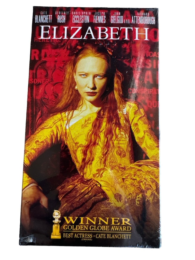 Vintage Sealed Elizabeth VHS Movie 1998 Polygram Video Starring Cate ...