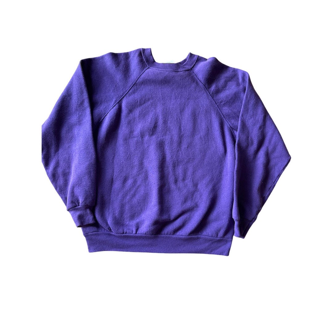 Vintage Blank Tultex USA Made Purple M Raglan Crewneck Sweatshirt - Etsy