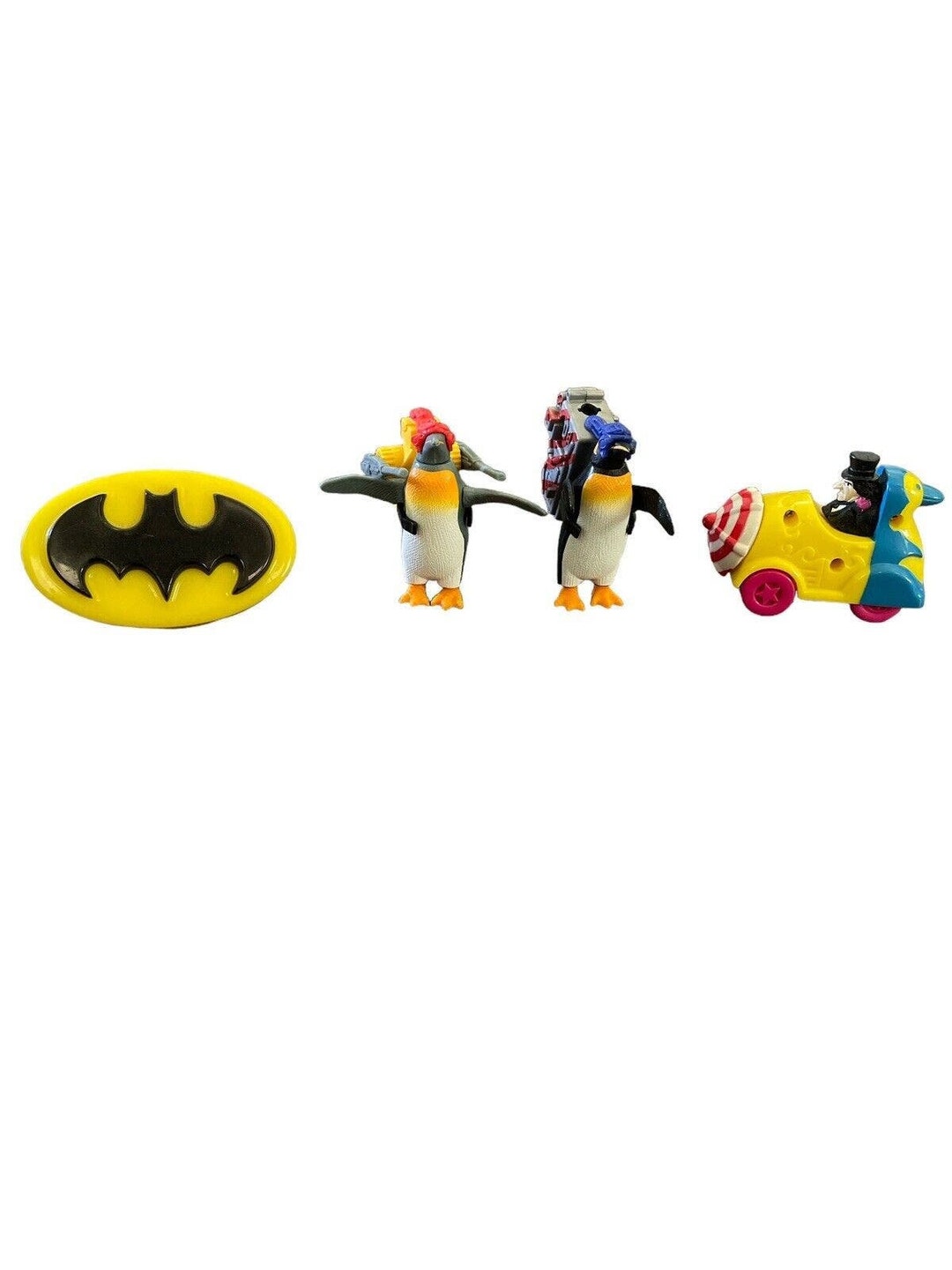 1990 Batman Movie Penguin Figure Commandos Penguin Car and Bat Symbol ...