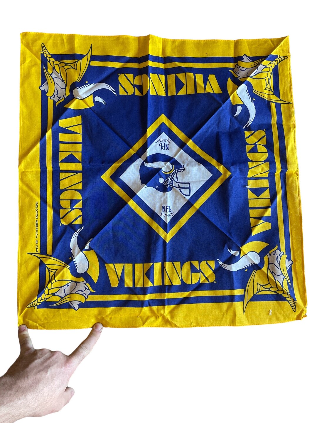 Vintage NFL Minnesota Vikings 21” X 21” Bandana USA Made - Etsy