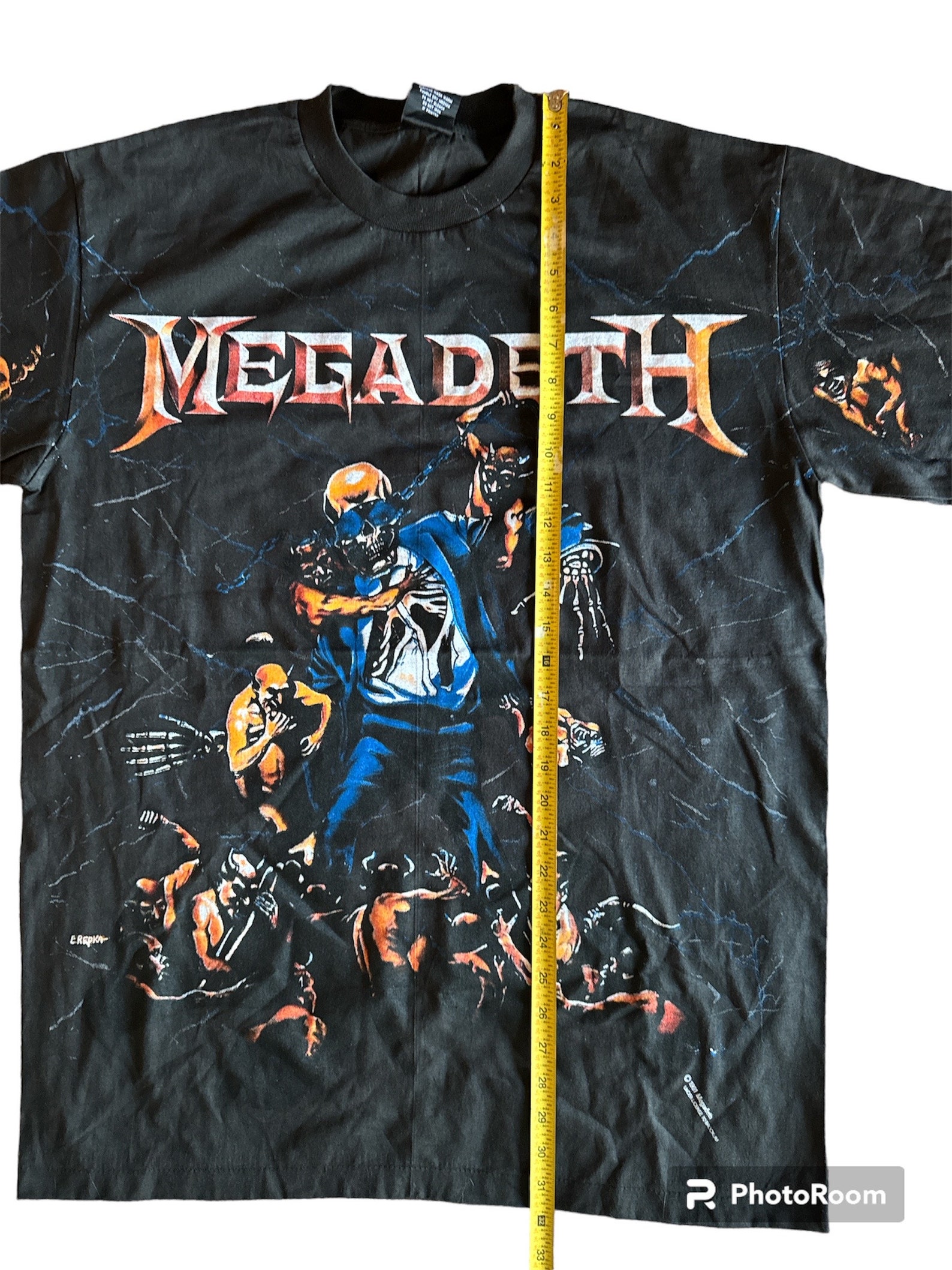 Megadeth 1991 Bootleg Modern Print on the True Vintage Giant Faded ...
