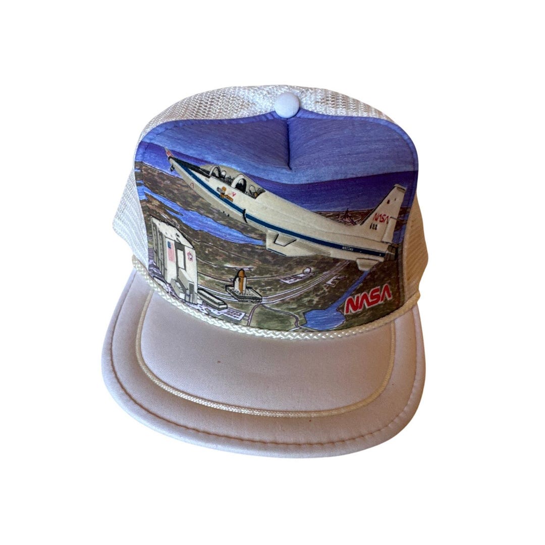 Vintage NASA Souvenir White Youth Foam Trucker Snapback Hat - Etsy