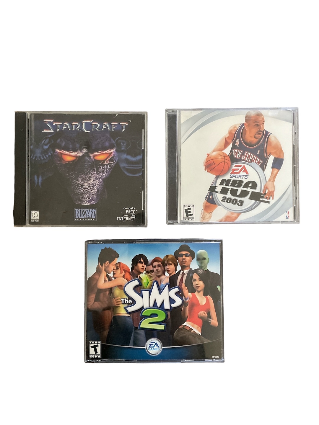 True Vintage CD-ROM Game Bundle Including Starcraft, NBA Live 2003 and ...