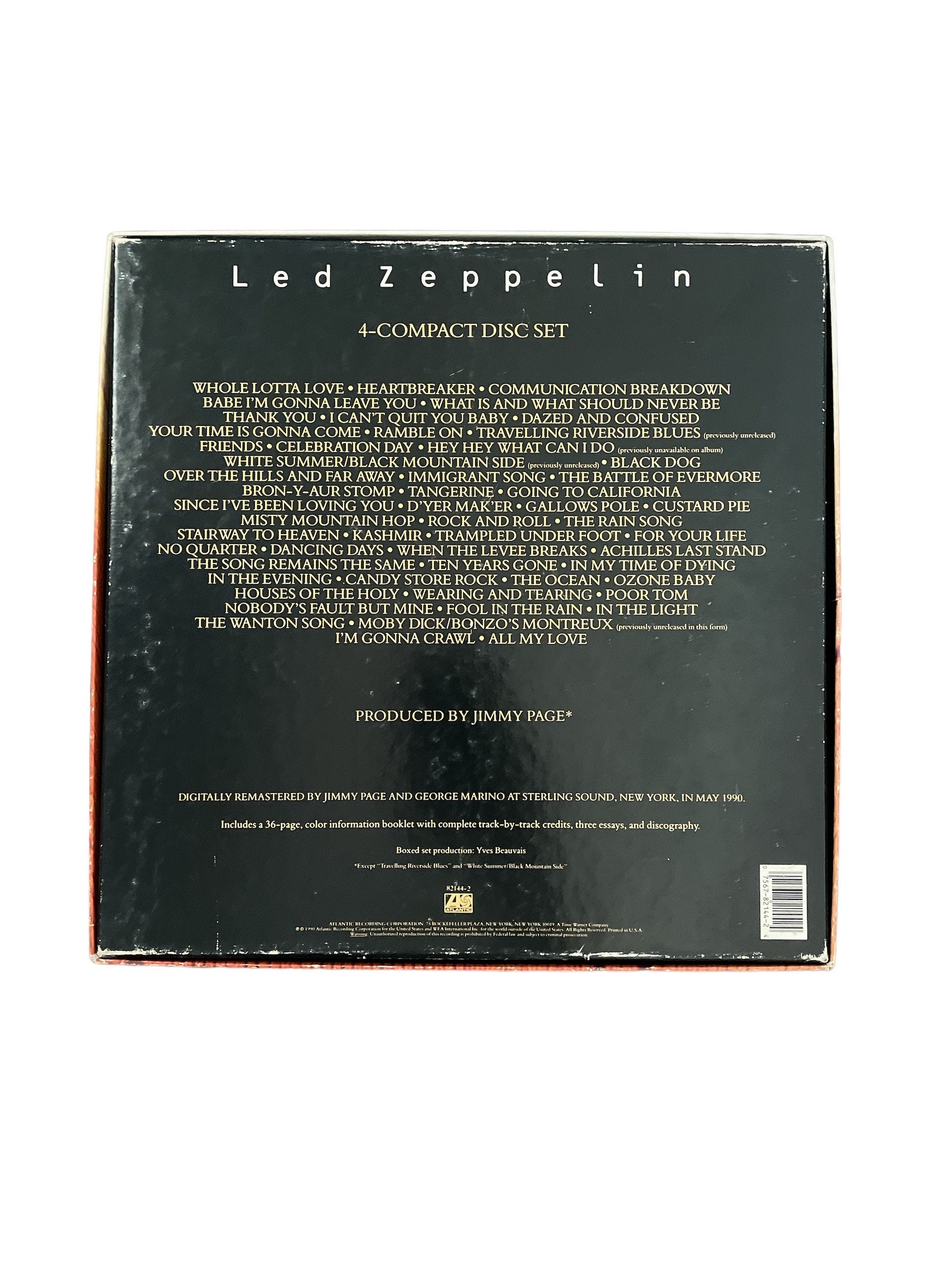 Price Reduced Vintage Box Set Led Zeppelin 4-compact Disc Set Including ...