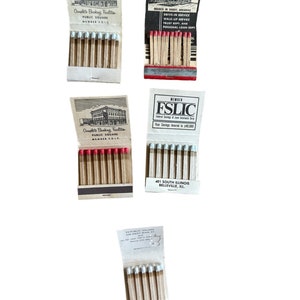 Vintage Banks Matchbooks Lot of 21 Variety of Designs Partial to ...