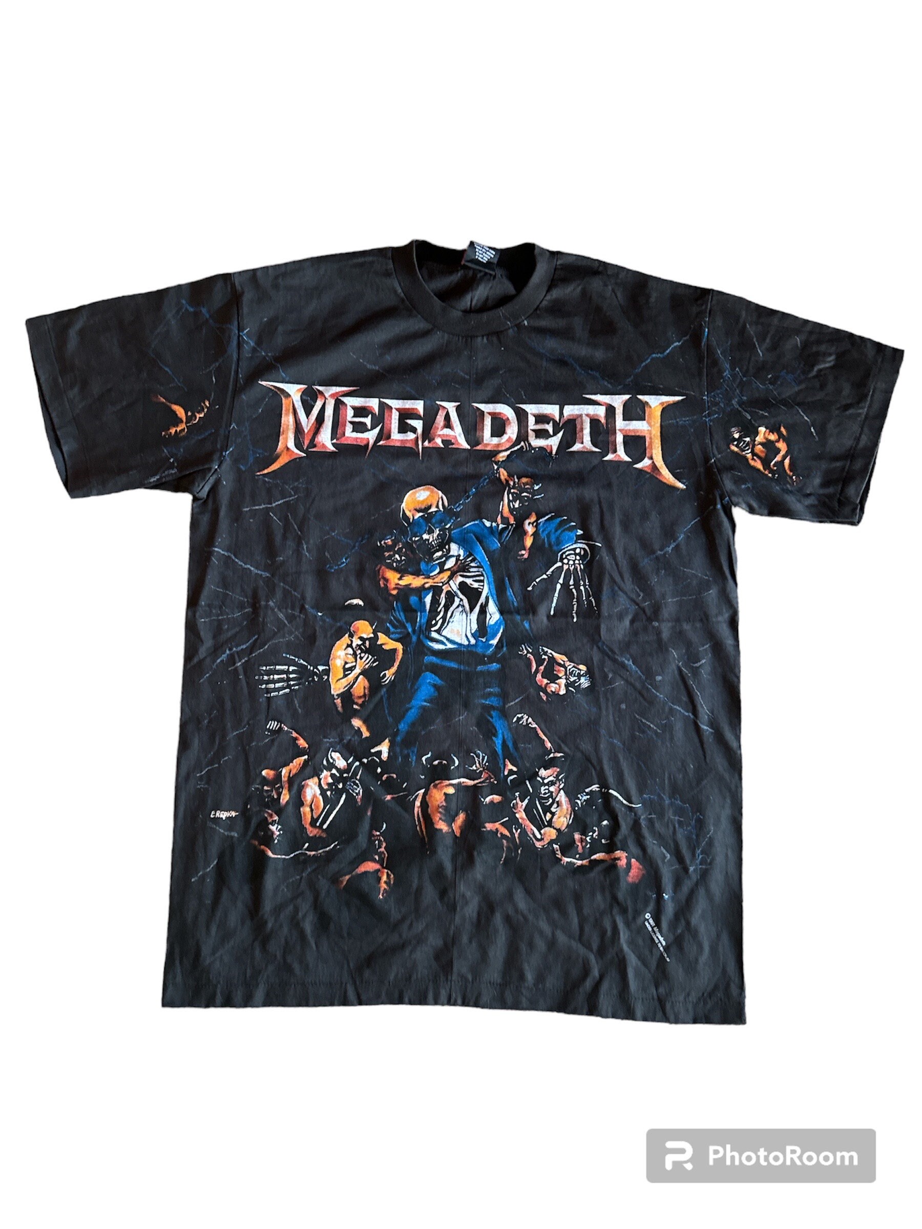 Megadeth 1991 Bootleg Modern Print on the True Vintage Giant Faded ...