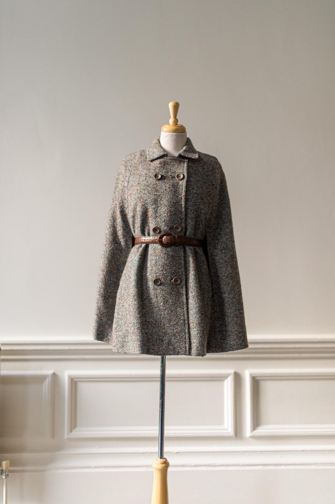 Stunning Tweed Cape With Matching Waistcoat in Pure Wool - Made in ...