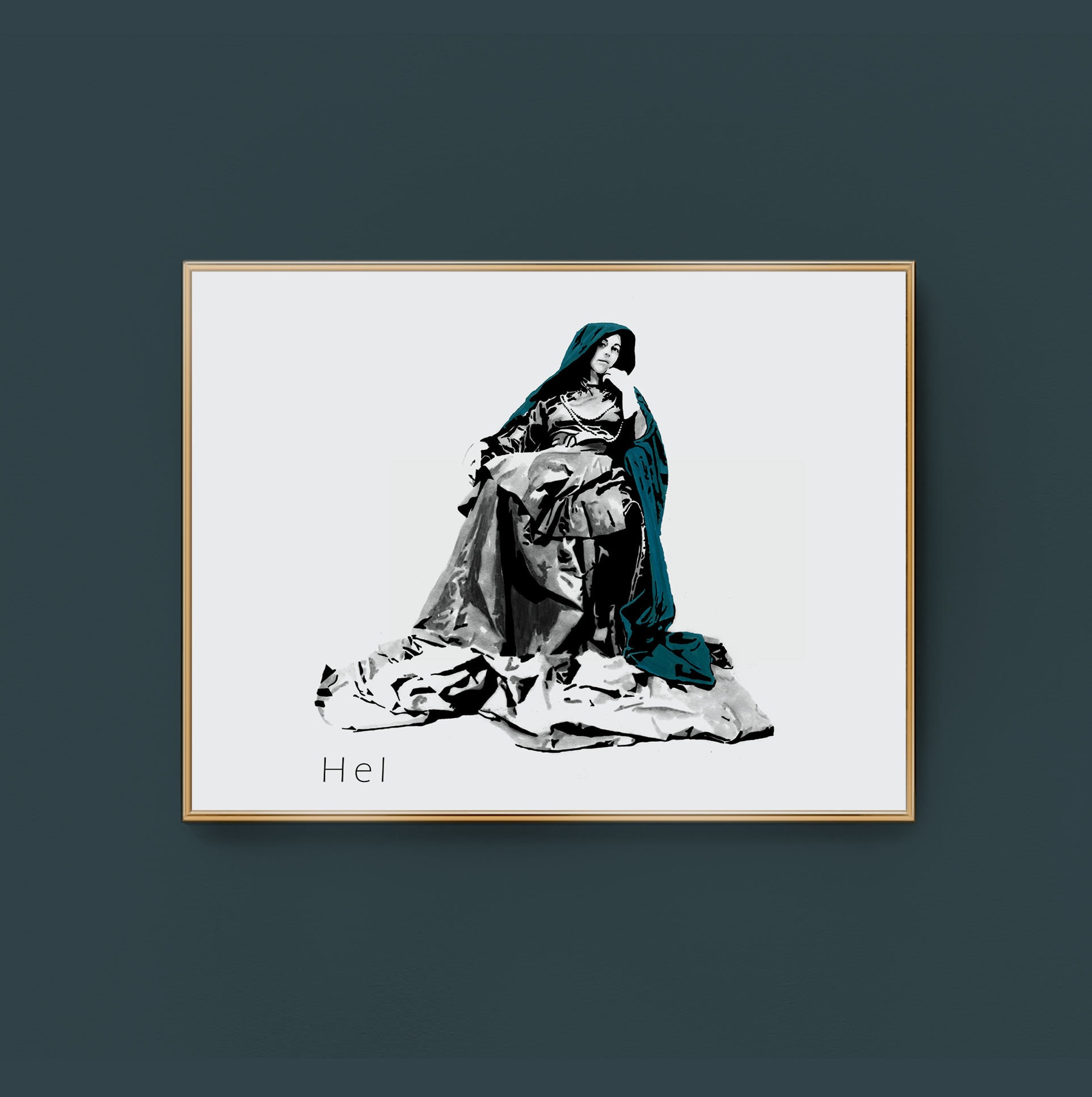 Goddess Hel Drawing Print Norse Mythology Print Norse Decor - Etsy