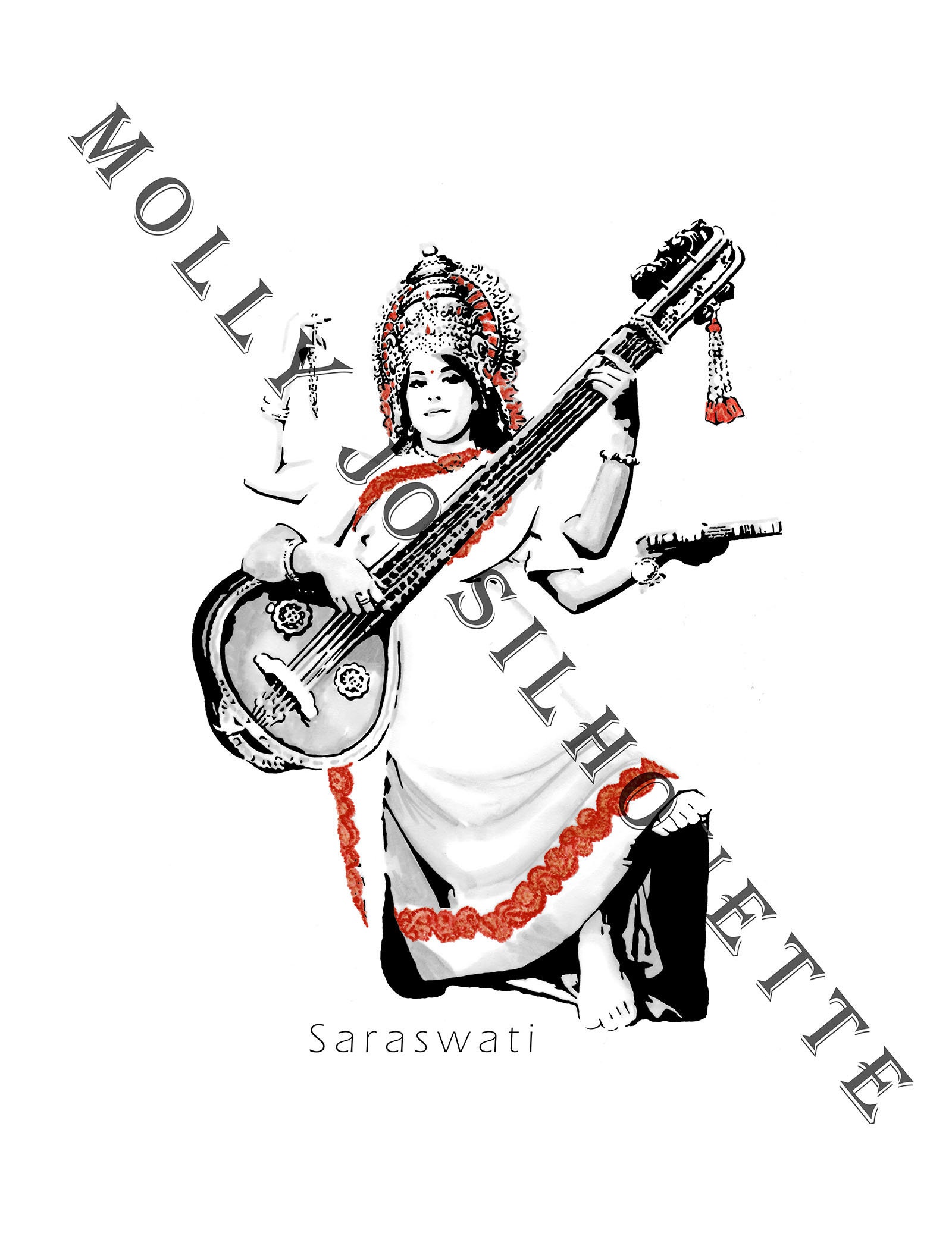 Saraswati Drawing