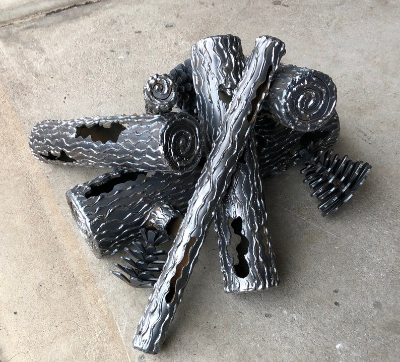 Large Steel Log Set for Gas Fire Pits Fire Pit Logs Metal - Etsy