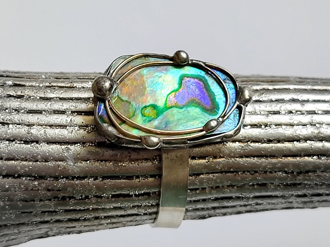 Abalone Ring Mystical Shape UNIKAT for Men and Women - Etsy