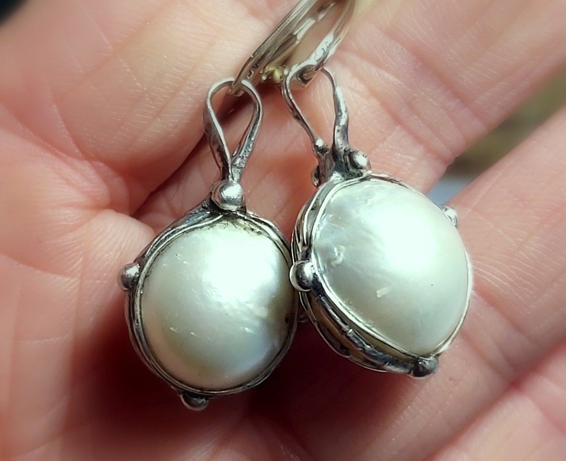 Big Pearls - Earrings! Great Freshwater Pearls - UNIKAT - Etsy
