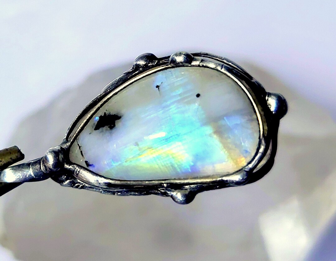 PURE MYSTICISM! Drop Pendant - Indian Moonstone - Double-sided - UNIQUE ...