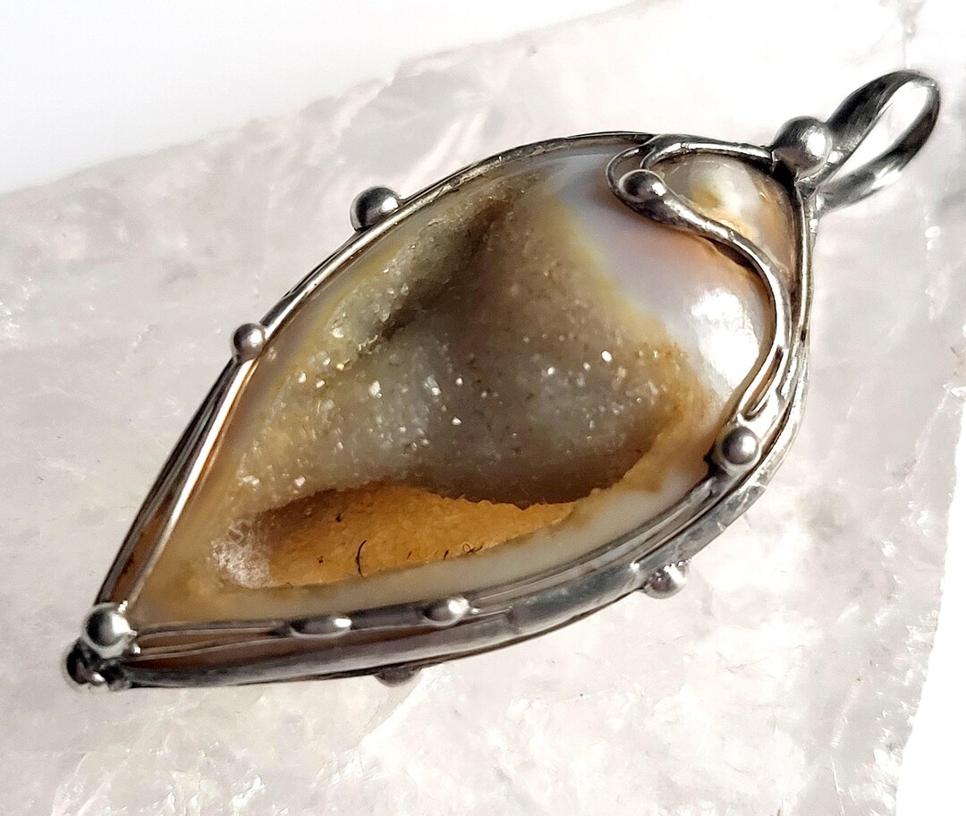 Pure Magic! Extraordinary Agate Geode - Fossil Snail - Shaman Stone - Ritual Stone - UNIQUE! for ...