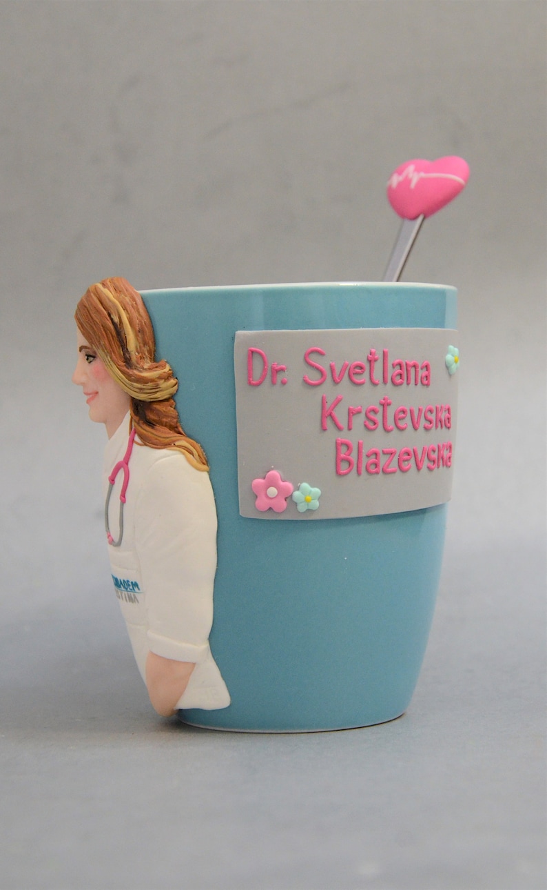 Personalized Mug for Doctor Made With Polymer Clay for - Etsy
