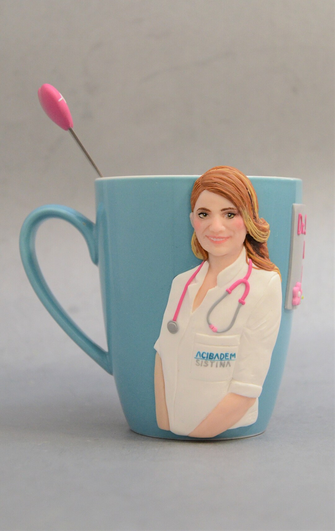 Personalized Mug for Doctor Made With Polymer Clay for - Etsy