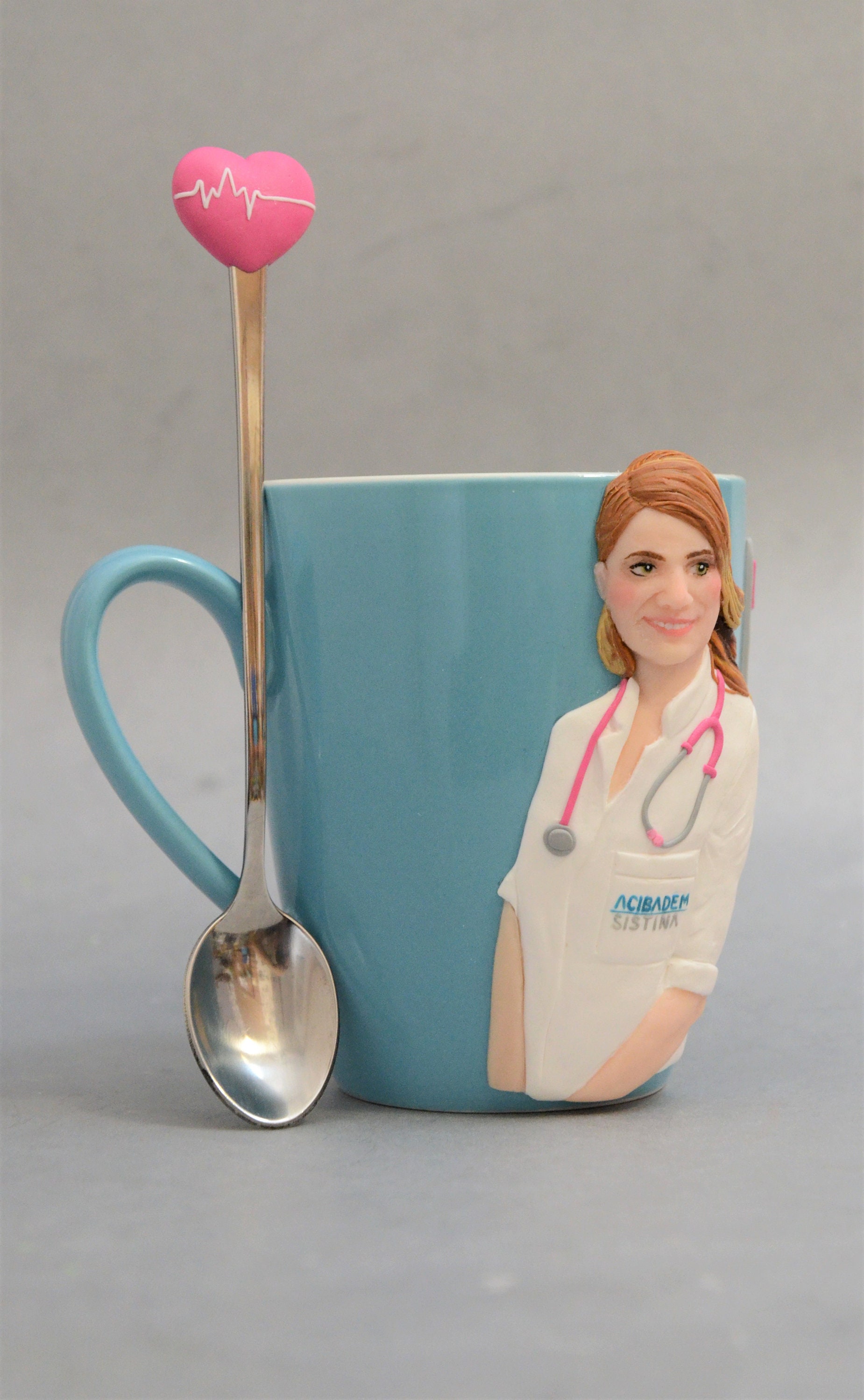 Personalized Mug for Doctor Made With Polymer Clay for - Etsy