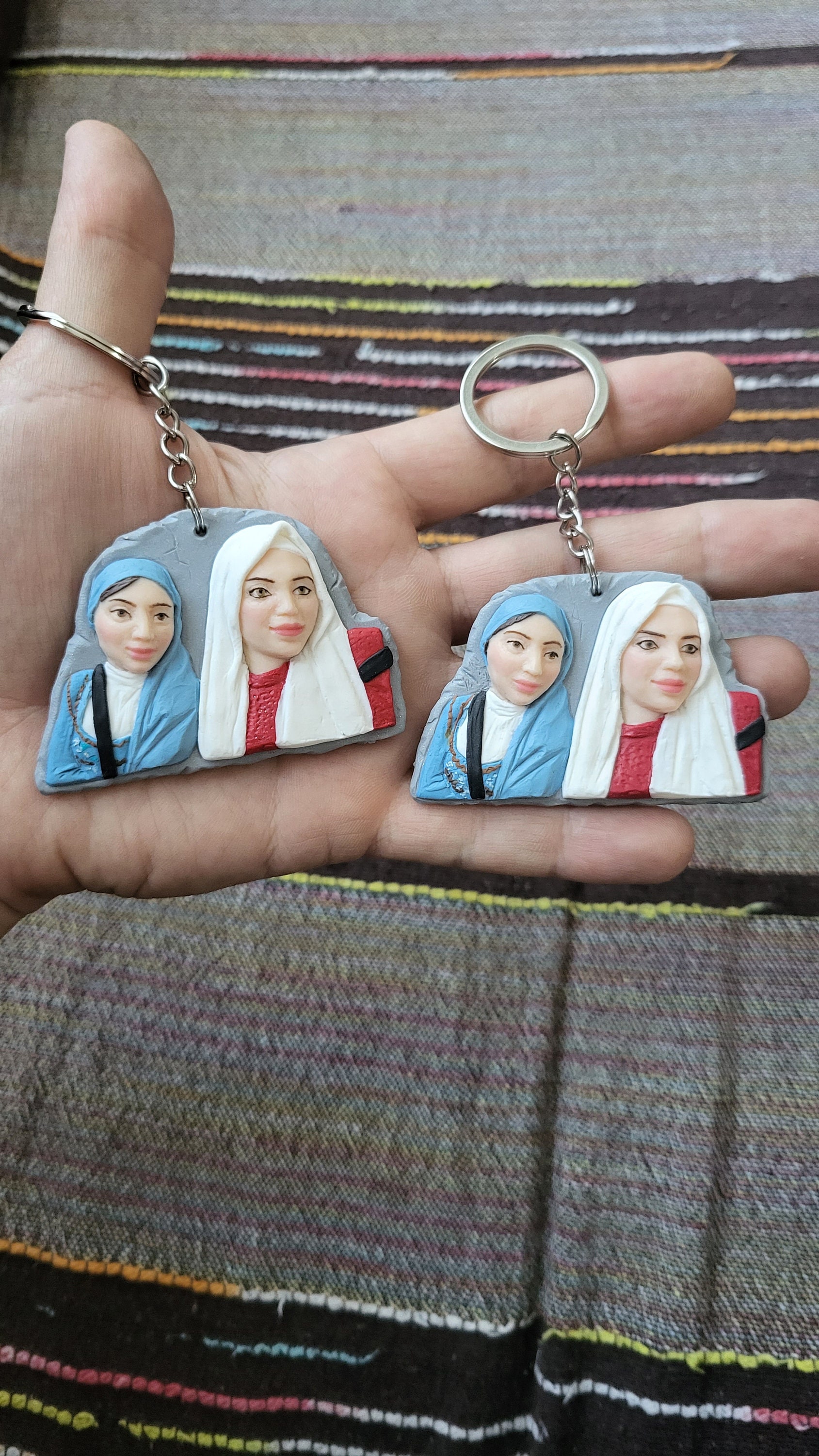Two Hand Made Key Chains , Personalized , Custom Made , Perfect Gift - Etsy