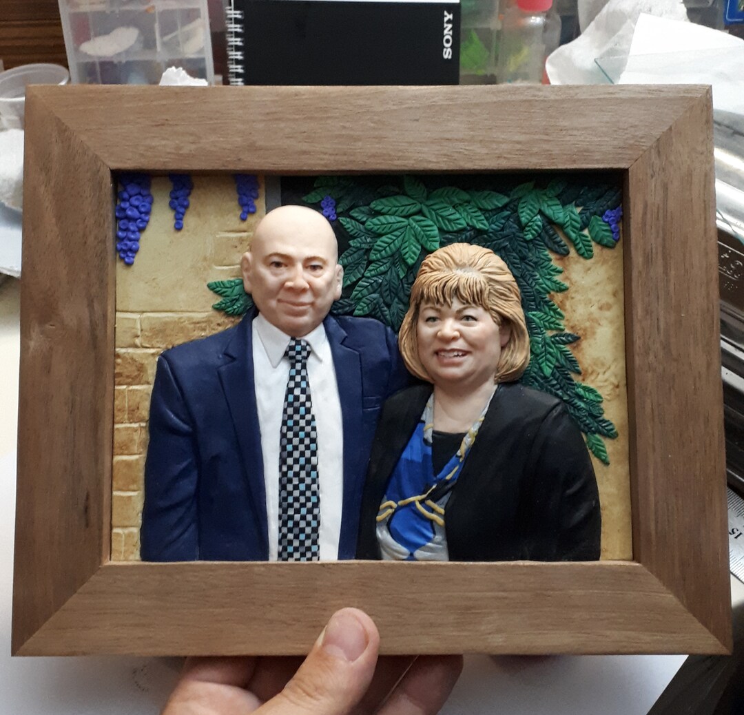 3d Frame of Polymer Clay, Personalized Gift, Portrait, Custom Made - Etsy
