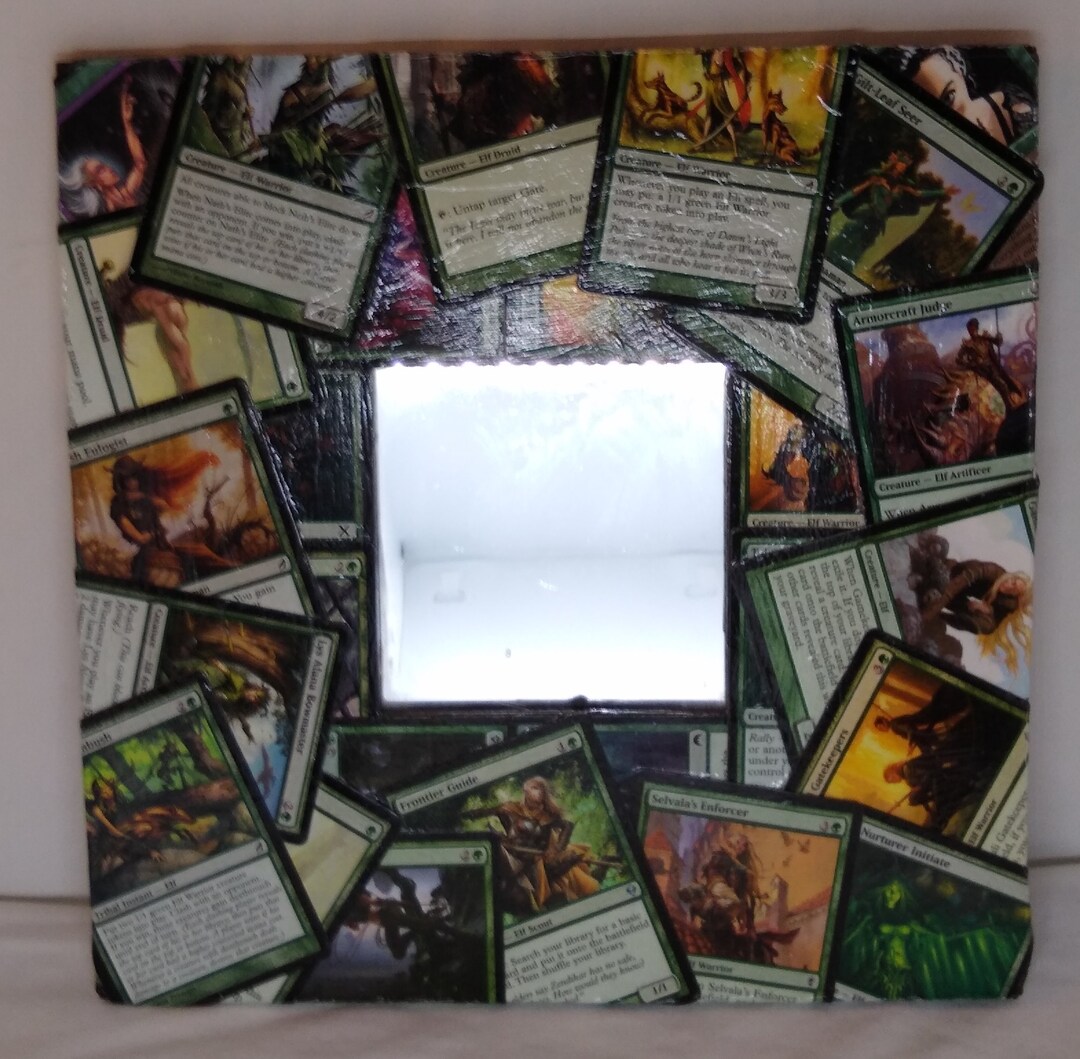 Magic the Gathering Card Mirror Plaque, Green Elves - Etsy