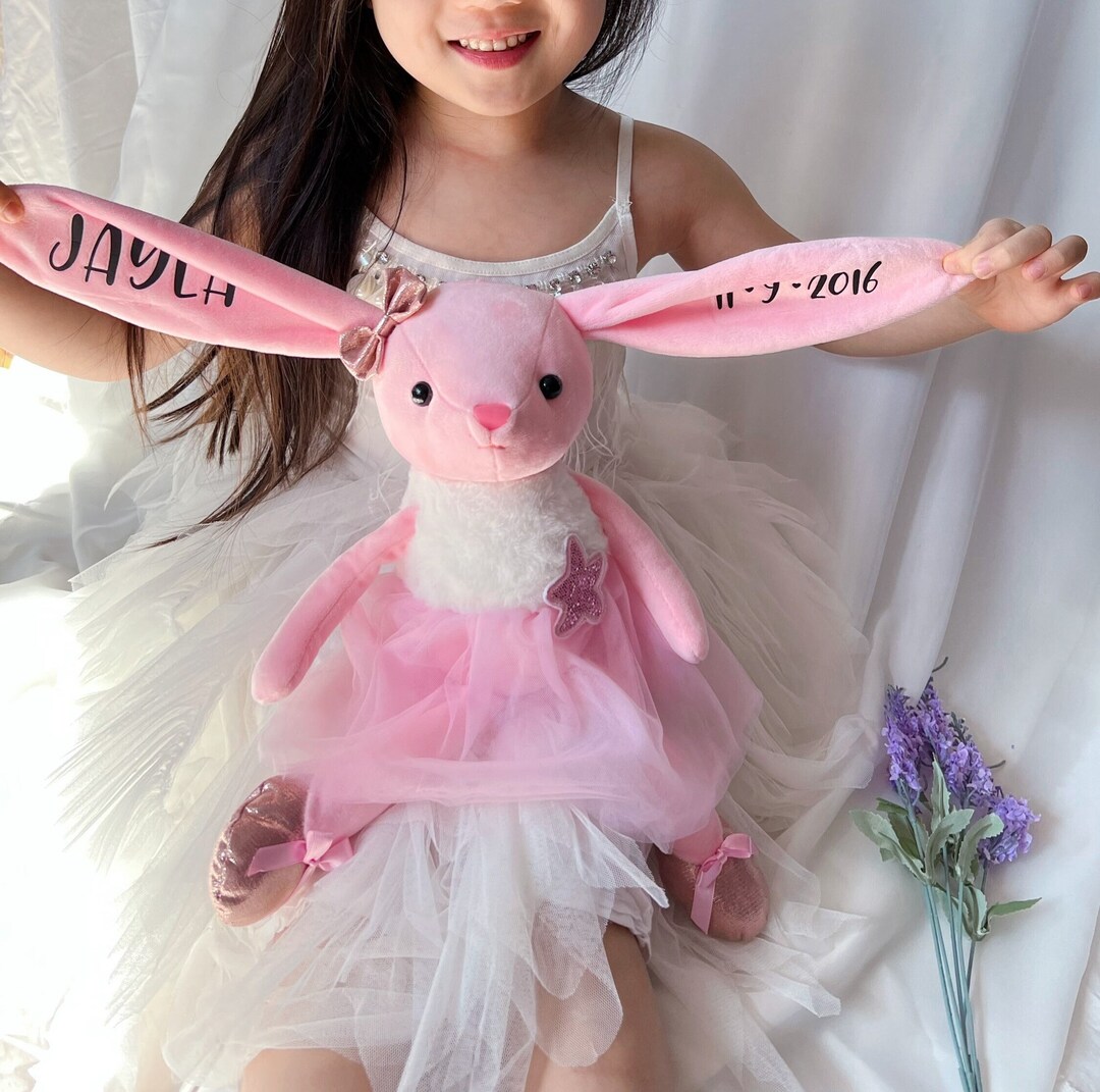 Personalized Super Soft Ballerina Bunny, Plush Bunny, Easter Gift ...