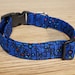 Ready to Ship Blue With Dots Plastic Buckle Handmade Dog Collar. 1 Inch ...