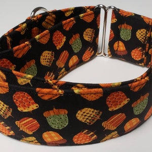 Ready to Ship. Acorn Collar, Fall Dog Collar, Martingale Collar. 2 Inch ...