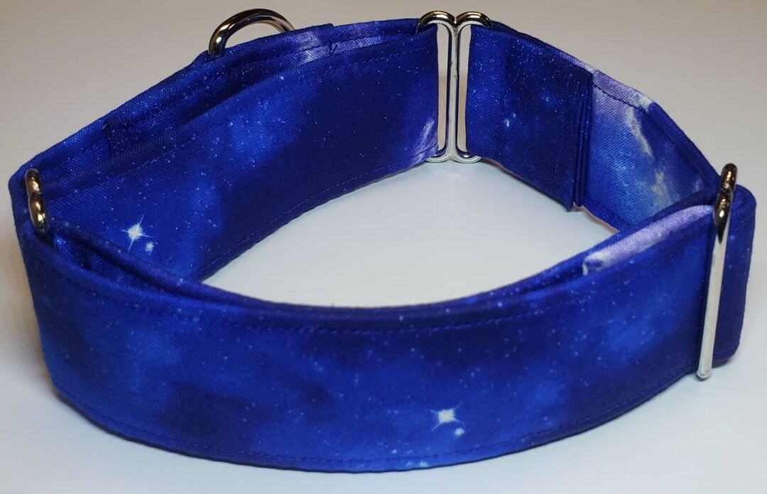 Ready to Ship. Galaxy Blue and Purple Martingale Handmade Dog Collar. 1 ...