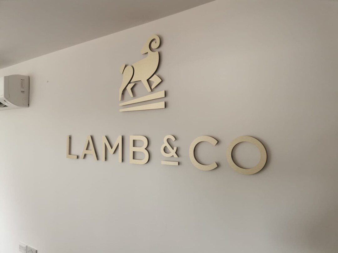 Lazer Cut Acrylic or Metal Wall Logo With Stand off Fixings Easy to ...