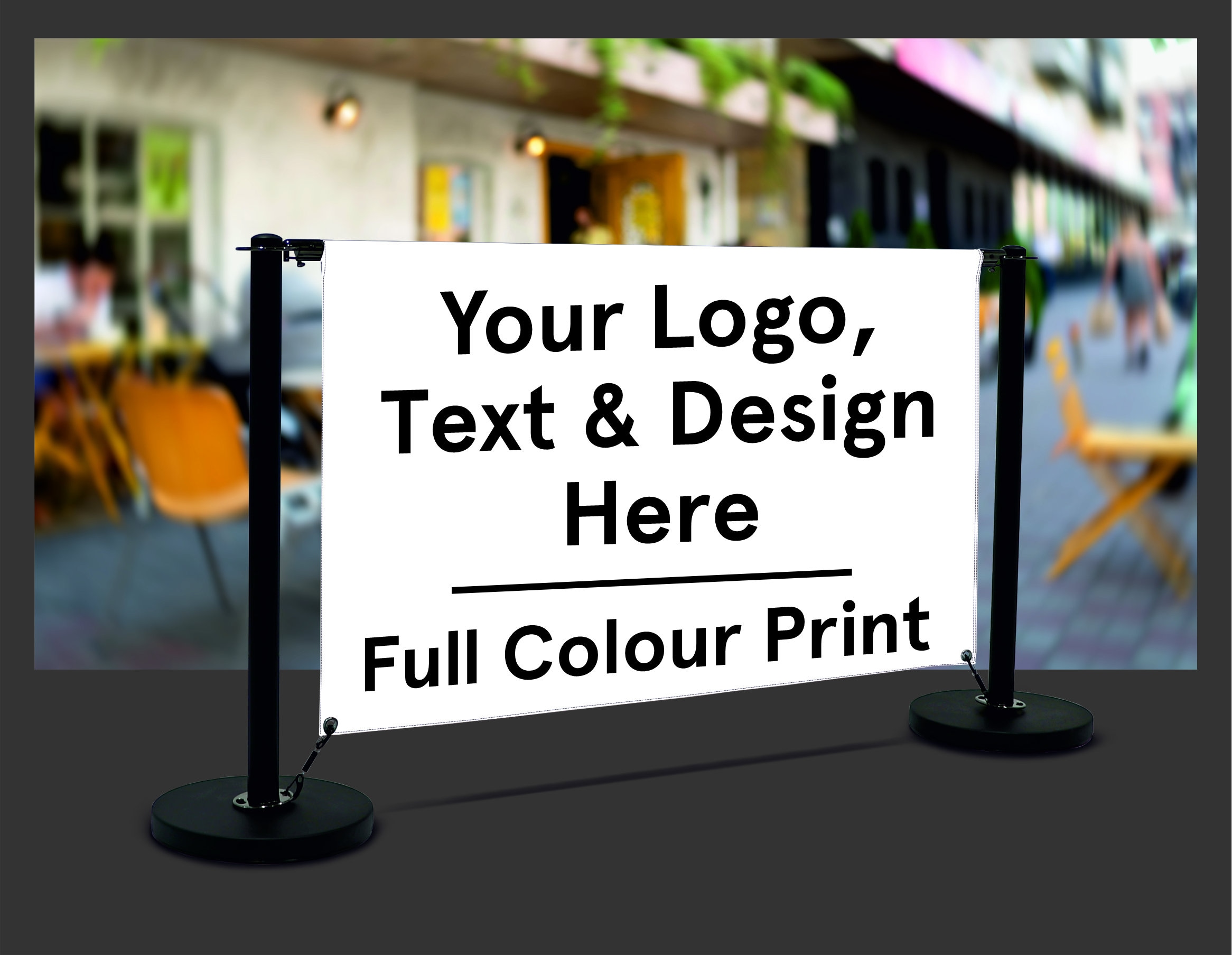 Cafe Barrier Cafe Banner Seating Area Divide Queueing Barriers Custom ...