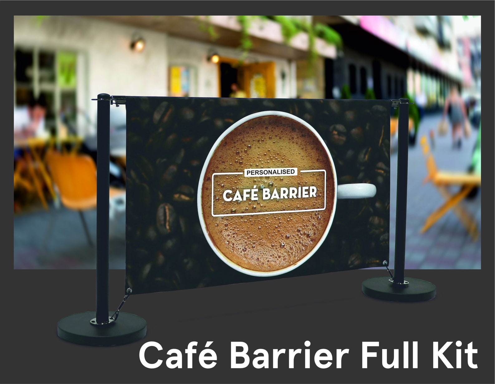 Cafe Barrier Cafe Banner Seating Area Divide Queueing Barriers Custom ...