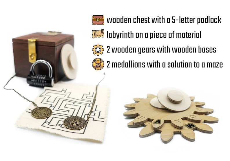 Pirate Map Puzzle Escape Room Prop - Etsy