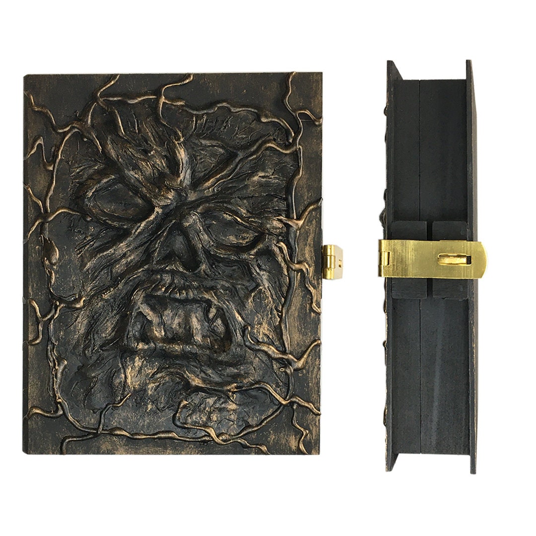 Wooden Book Container Horror Theme Wood Book Decoupage With - Etsy