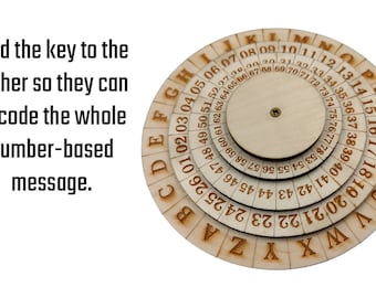 Caesar Cipher Wheel: Wooden Escape Room Prop - Alberti Disc - Etsy