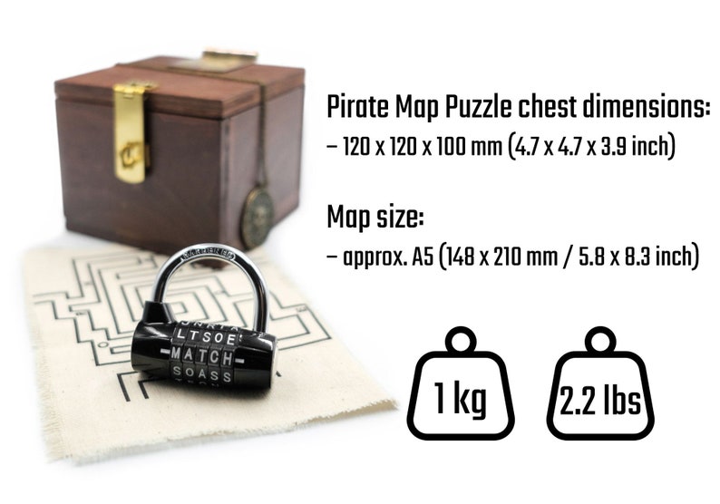 Pirate Map Puzzle Escape Room Prop - Etsy