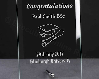 Personalised Congratulations on Your GRADUATION Gift Glass Plaque - Etsy