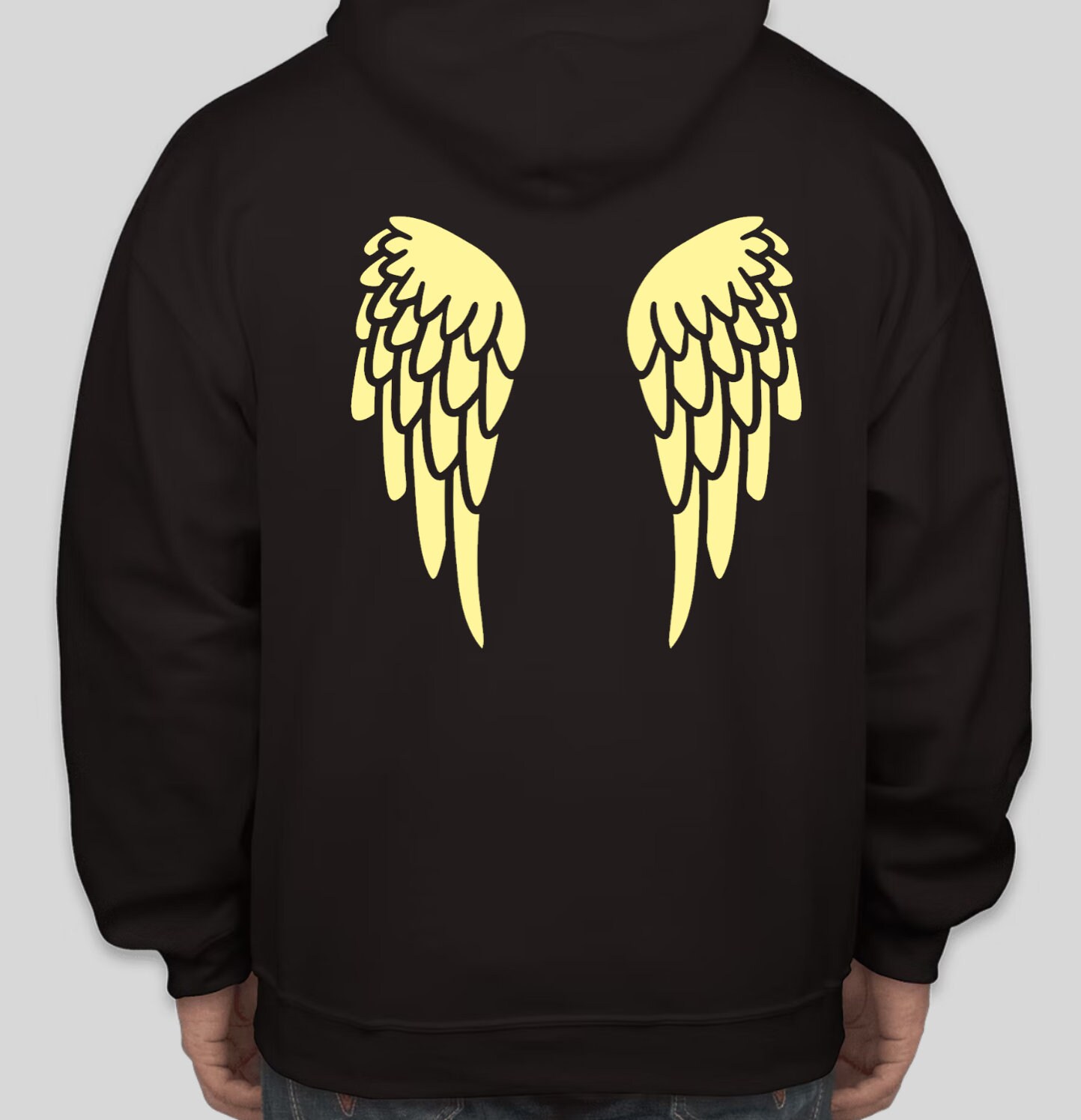 In Loving Memory Hoodie With Picture and Angel Wings, Celebration of ...