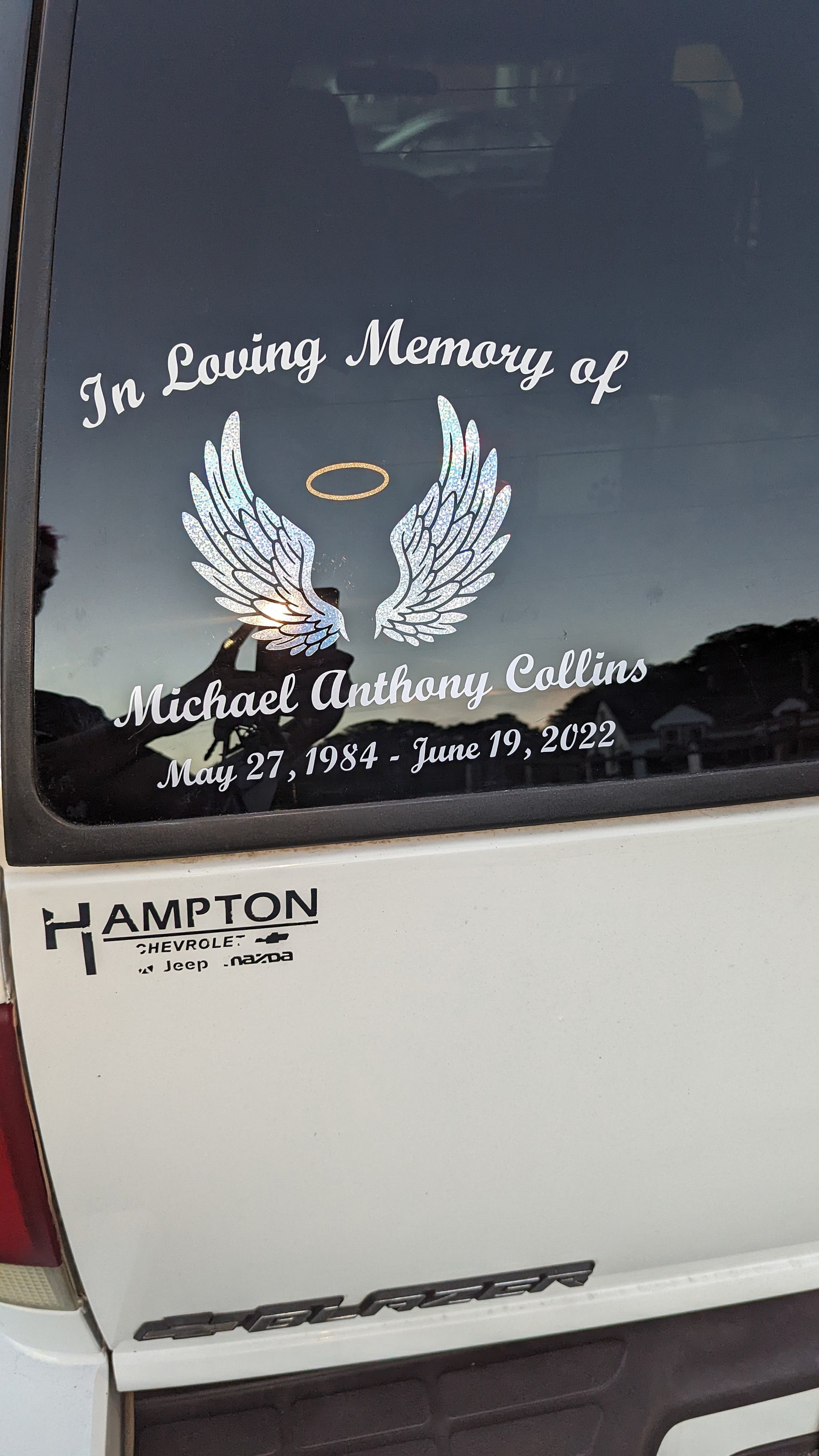 In Loving Memory Car Decal With Angel Wings Memorial Decal - Etsy
