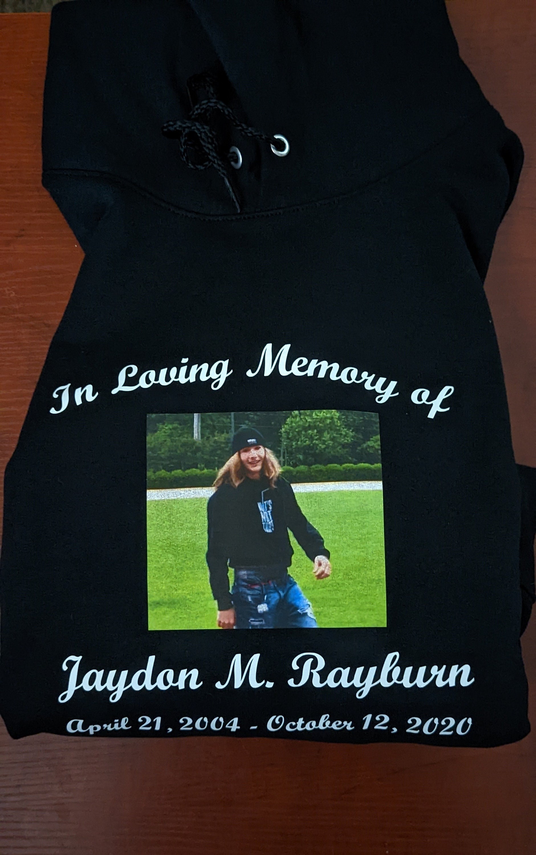 In Loving Memory Hoodie With Picture and Angel Wings, Celebration of ...
