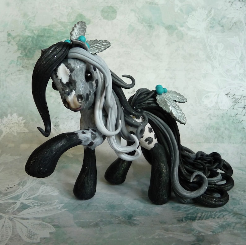Fimoundfantasy Polymer Clay Pony - Native Pony "minninnewah" - Etsy