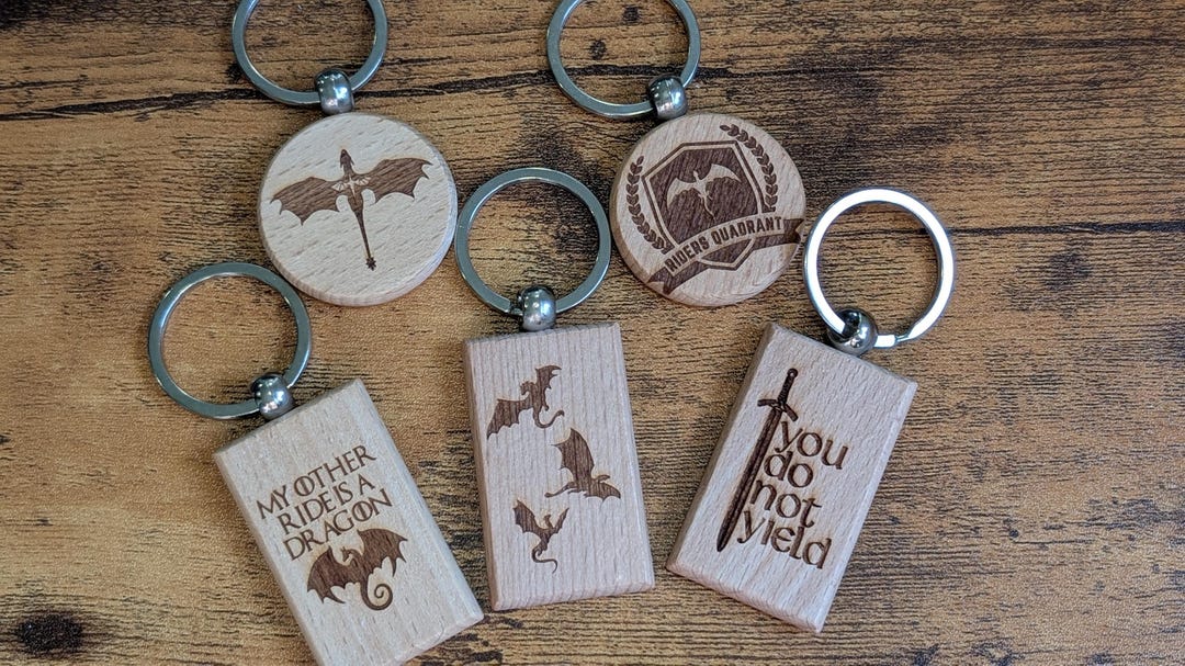 Keychains | Laser Engraved Wood | Fantasy, Motorcycles, Custom Designs ...
