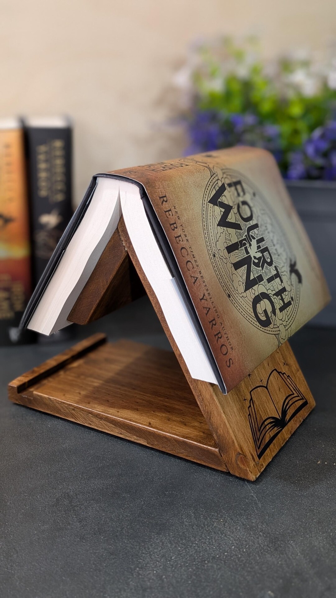 Book Stand - Wood | Tablet & E-reader Holder | Custom Designs - Fantasy ...