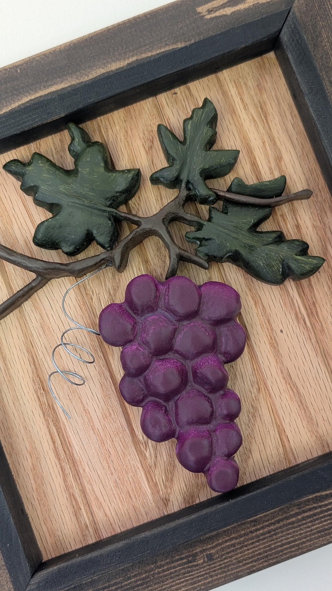 Wood Statement Art - Mini Grapevine on Oak - Etsy