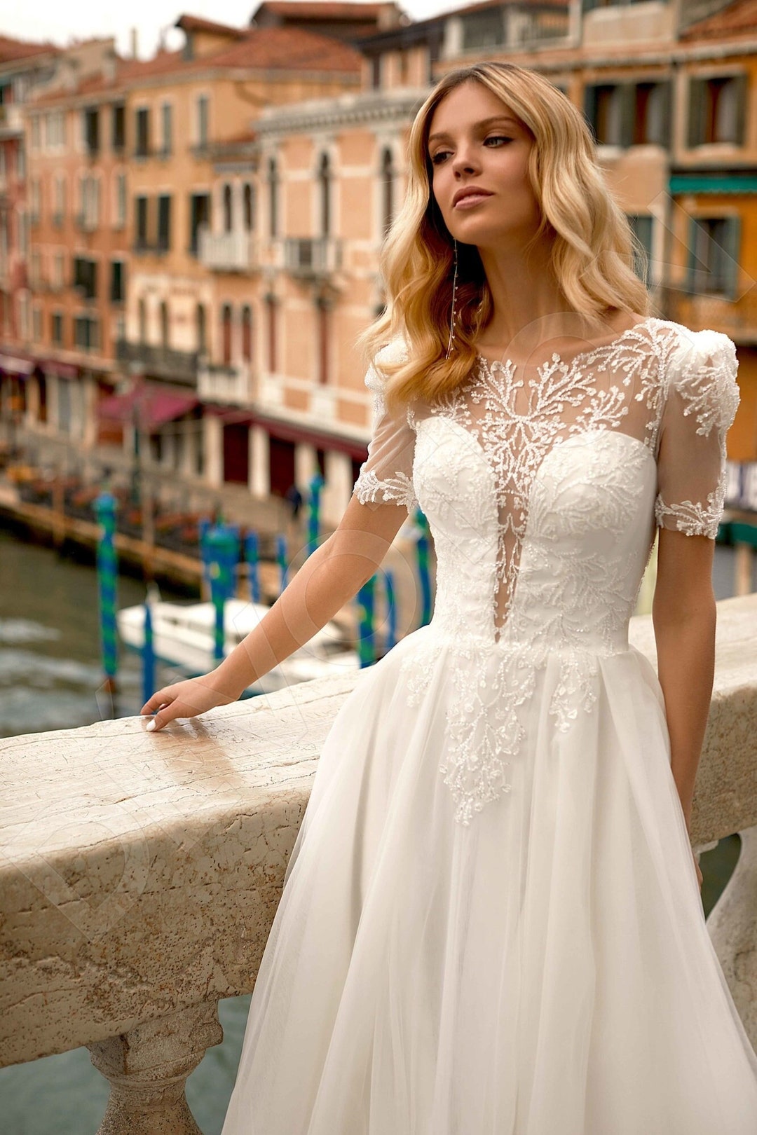 Individual Size A-line Silhouette Taris Wedding Dress. Modern - Etsy