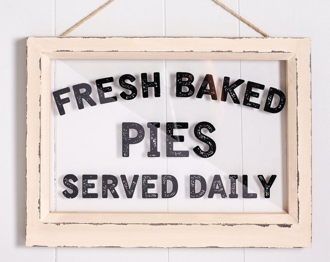 Farmhouse Fresh Baked Pies Vintage Kitchen Flour Sack Tea Towel ...