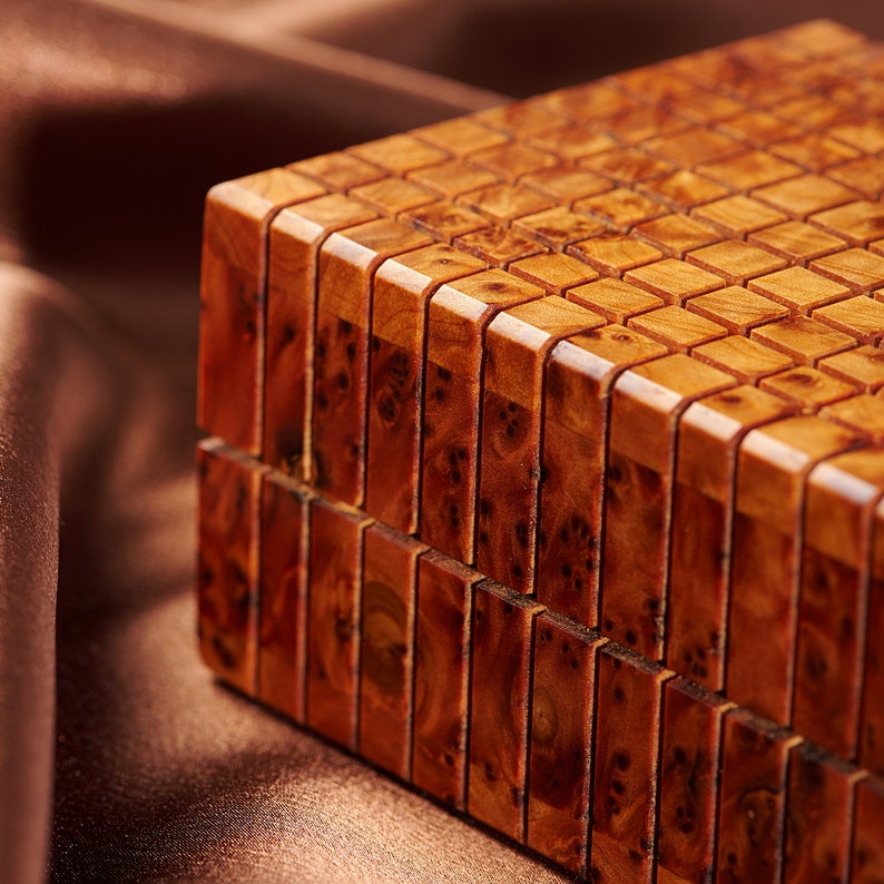 Moroccan Thuya Wood Secret Puzzle Box: Handcrafted Hidden Key - Etsy