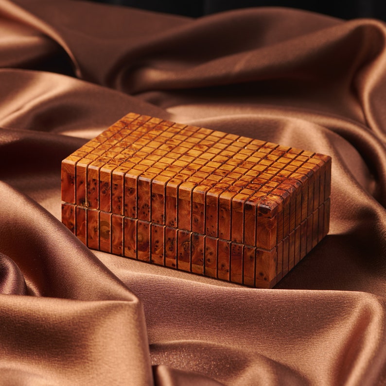 Moroccan Thuya Wood Secret Puzzle Box: Handcrafted Hidden Key - Etsy